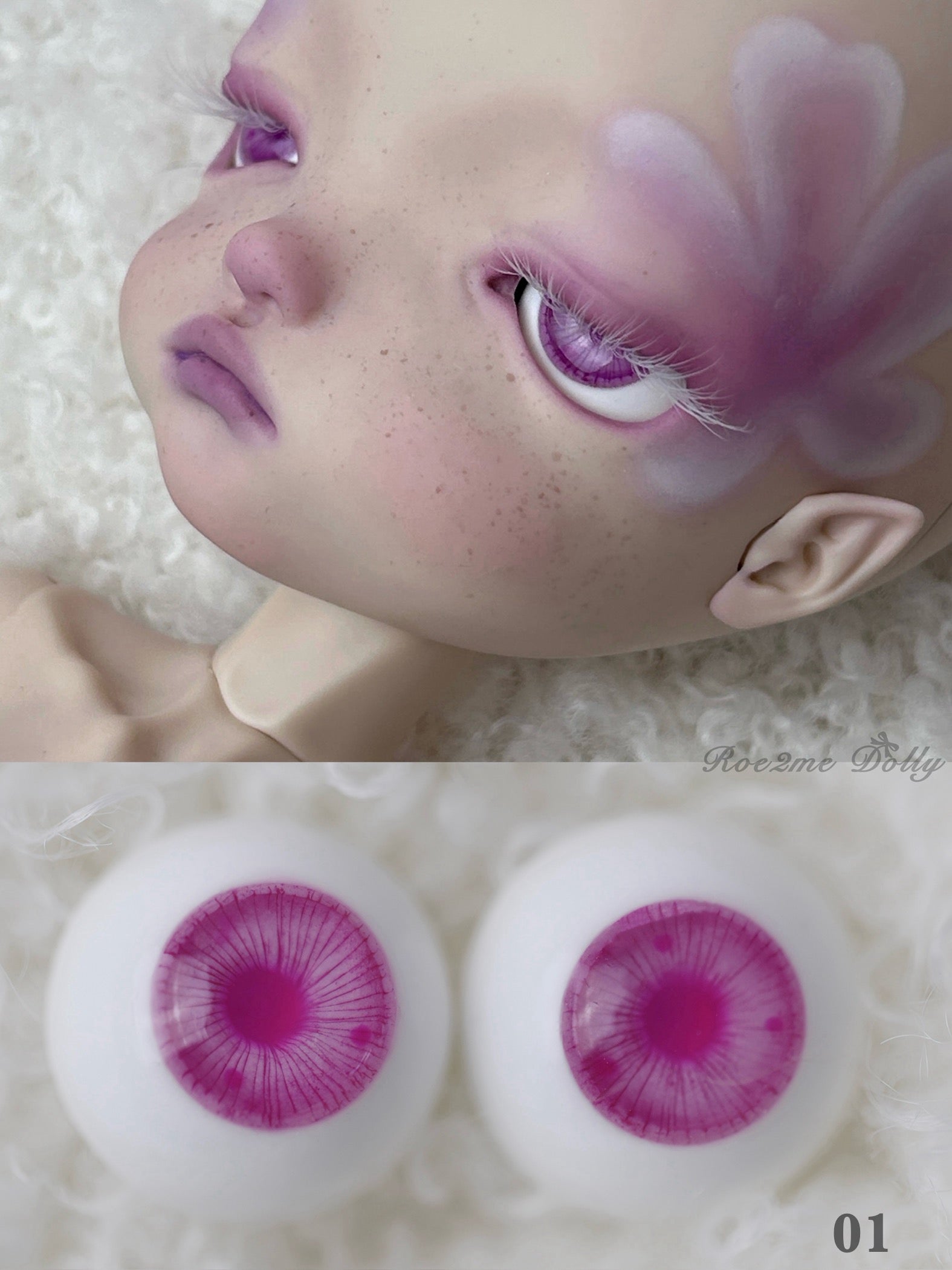 BJD 18mm Plaster Replaceable Eyes by Roe2me Dolly